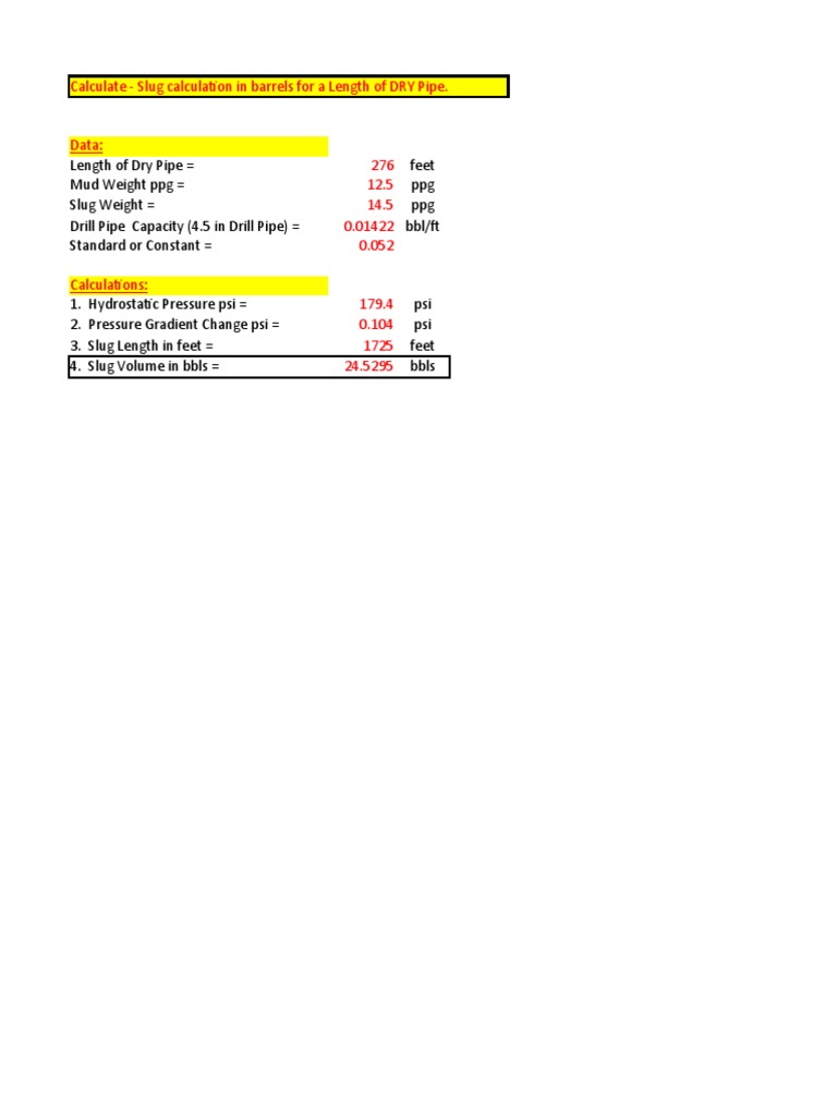 Dry Pipe Slug Calculation Guide | PDF