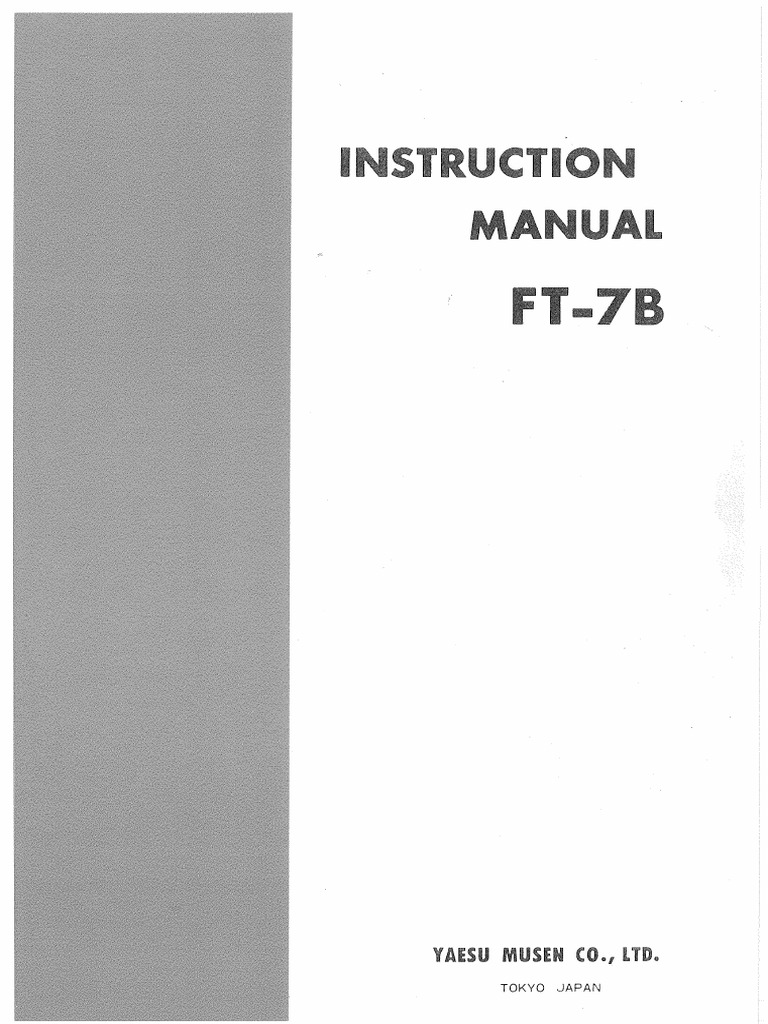 Yaesu FT-7B - User - Manual PDF | PDF