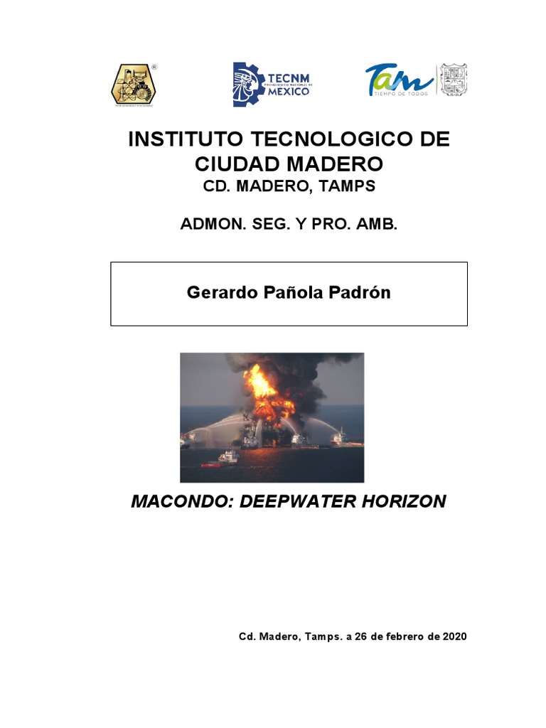 Macondo | PDF | Horizonte de aguas profundas | Bp