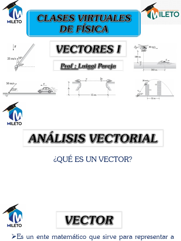 VECTORES - TEORIA (Métodos Gráficos y Análiticos ) PDF | PDF | Vector ...
