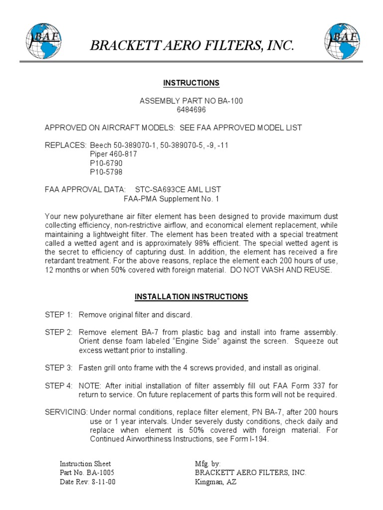 BA 100install PDF | PDF | Technology & Engineering