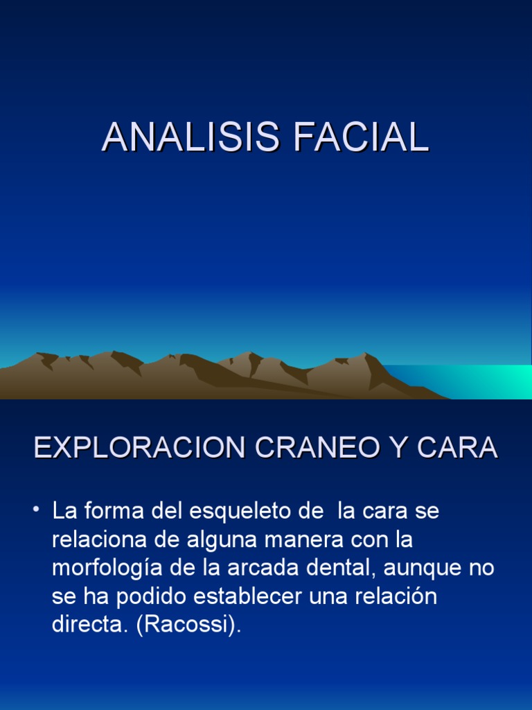 Analisis Facial | PDF | Rasgos faciales | Cabeza y cuello humanos