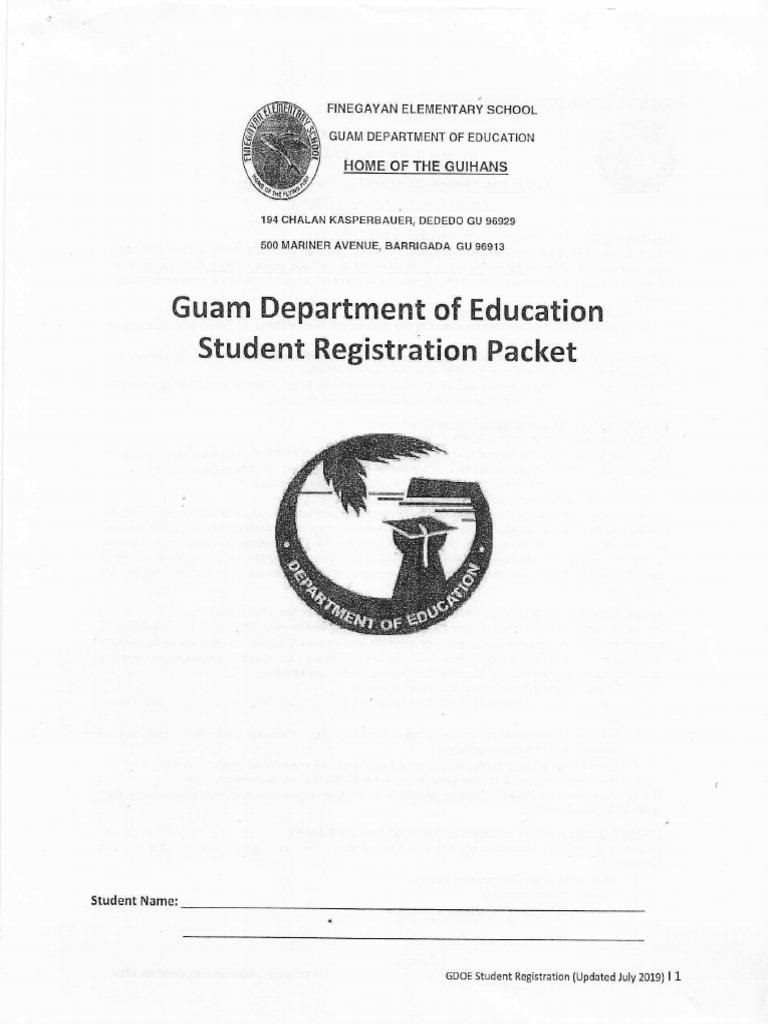 Fes Student Registration Packet | PDF