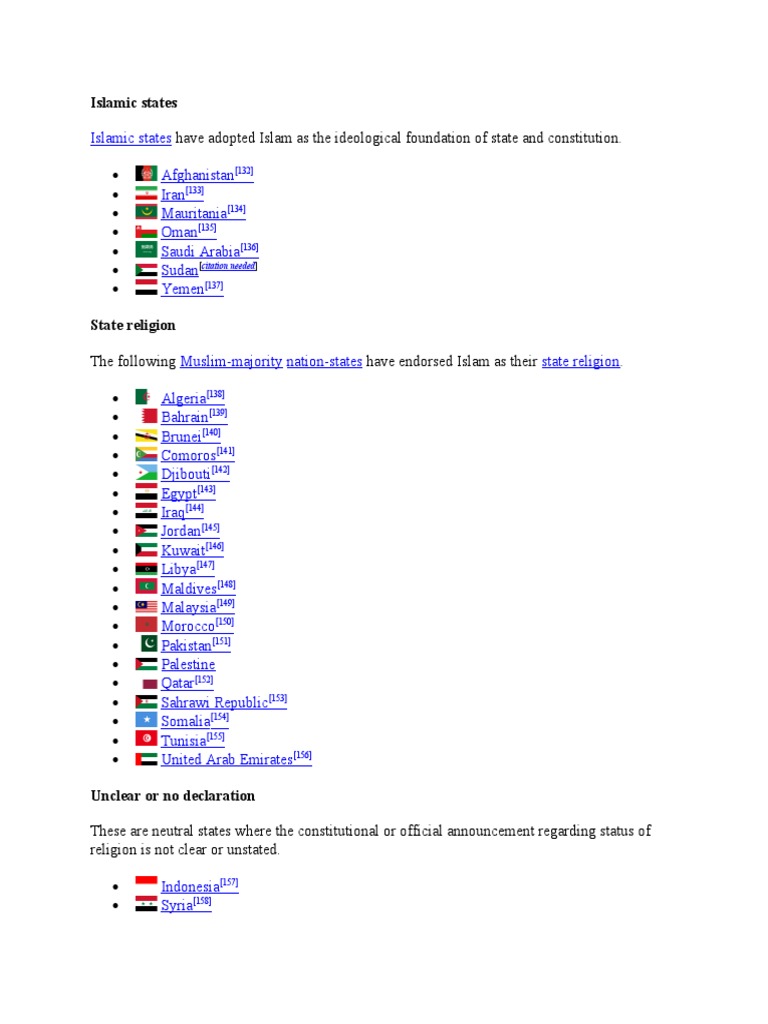 Islamic States: Citation Needed | PDF