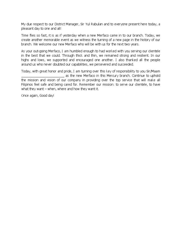 Short Turnover Message | PDF