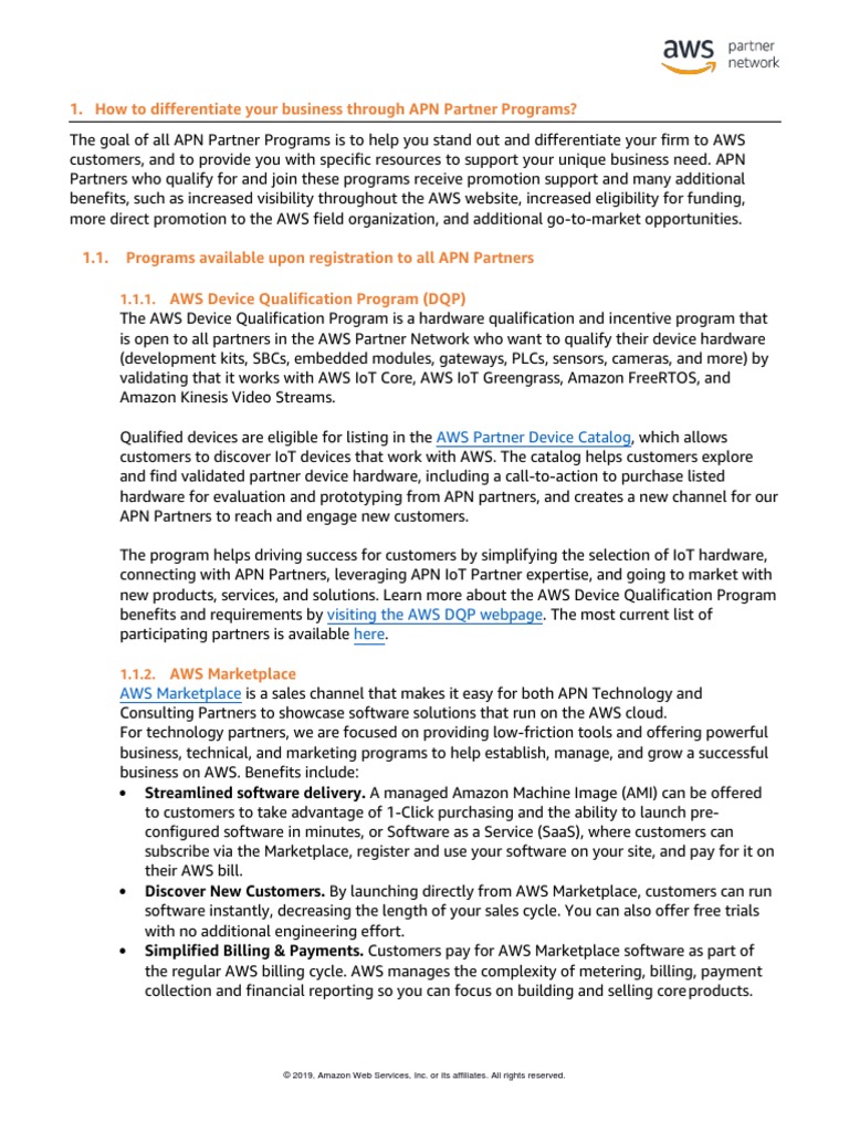 APN Program Guide | PDF | Amazon Web Services | Software As A Service