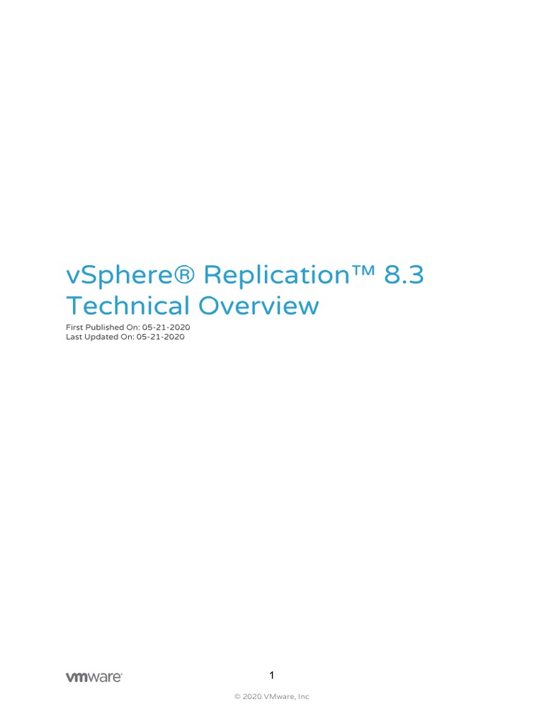 Vsphere® Replication™ 8.3 Technical Overview | PDF | Replication ...