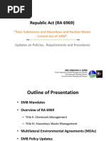 Ra 6969 | PDF | Hazardous Waste | Waste Management