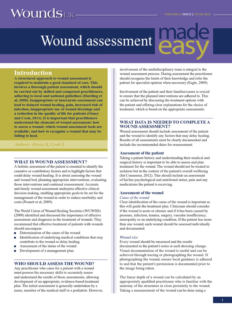 Wound Assessment: What Data Is Needed To Complete A Wound Assessment ...