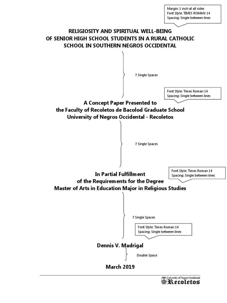 Concept Paper Sample | PDF | Spirituality | Catholic Church