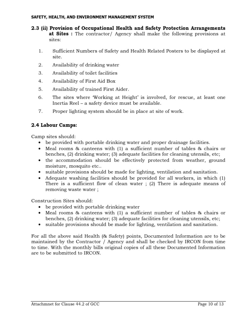 Safety, Health, and Environment Management System | PDF