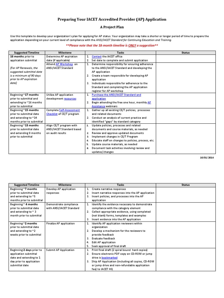 AP Application Project Plan 6 - 8 - 15 PDF | PDF | Business | Business