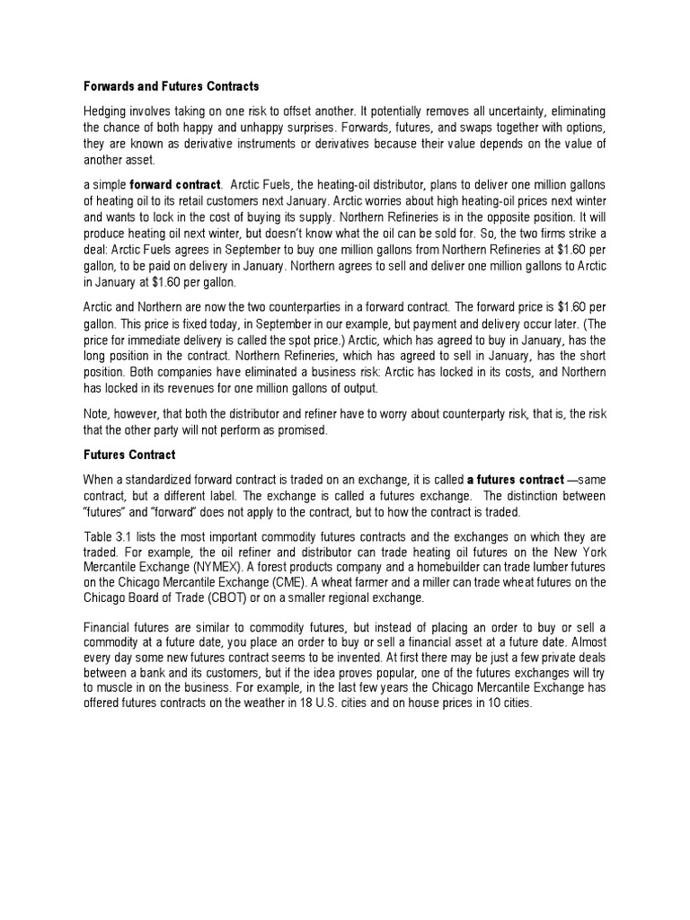 Forwards vs Futures: Key Differences | PDF | Commodity Markets ...
