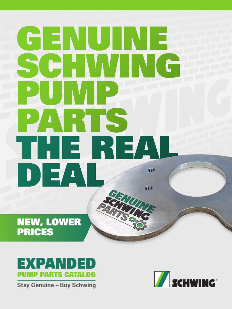 An Expanded Catalog of Genuine Schwing Pump Parts Promoting Reliability ...