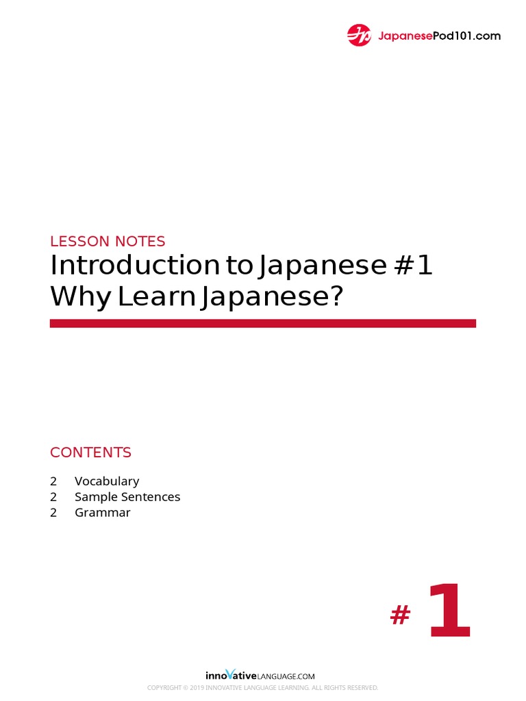 Introduction To Japanese Language | PDF | Japanese Language | Linguistics