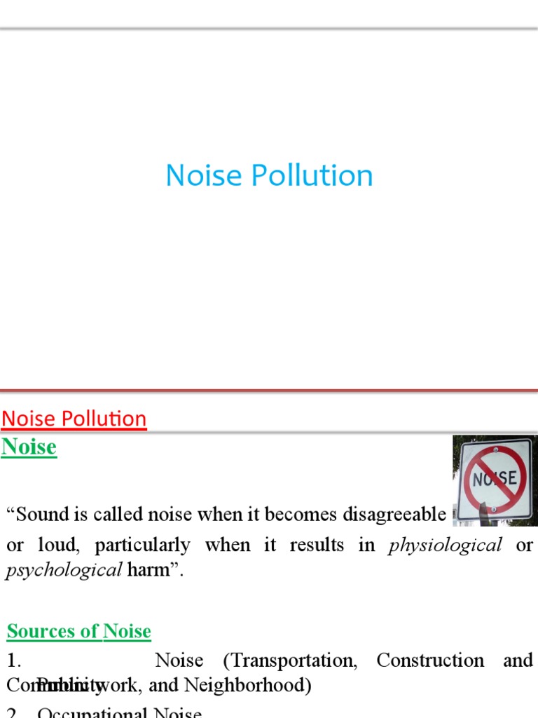Lec-13b-Noise Pollution | PDF | Noise | Decibel