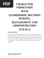 CFLM 2 Character Formation With Leadership Decision Making Management ...