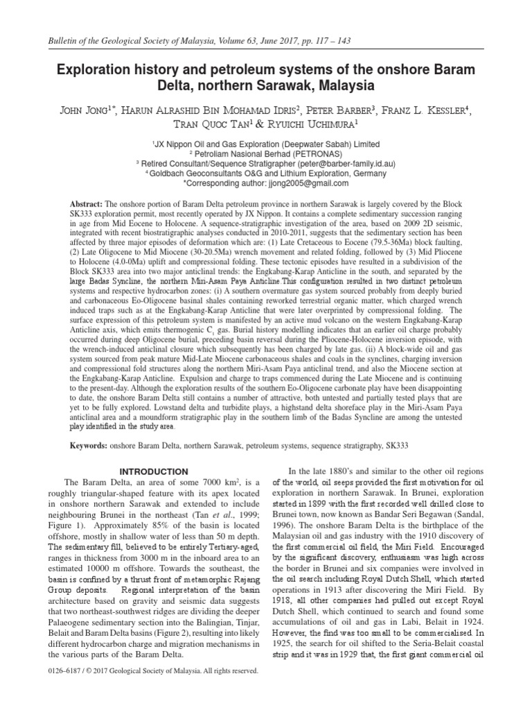 Exploration History and Petroleum Systems of The Onshore Baram PDF ...