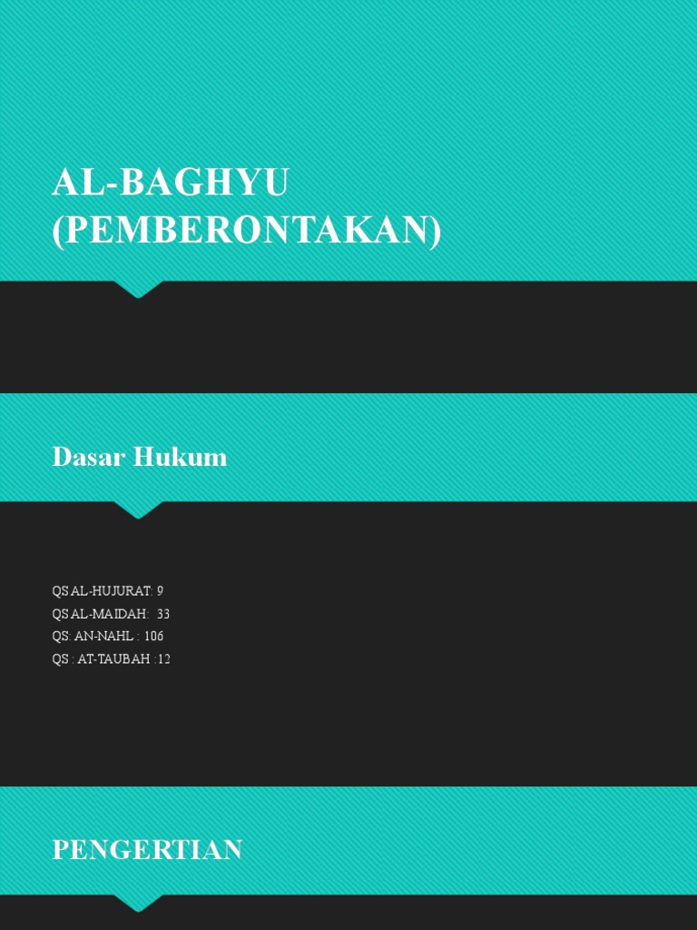 Al-Baghyu (Pemberontakan) | PDF | Politik