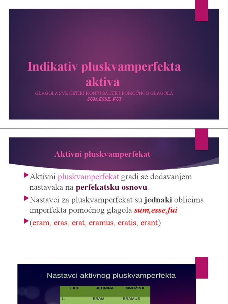 Indikativ Pluskvamperfekta Aktiva | PDF