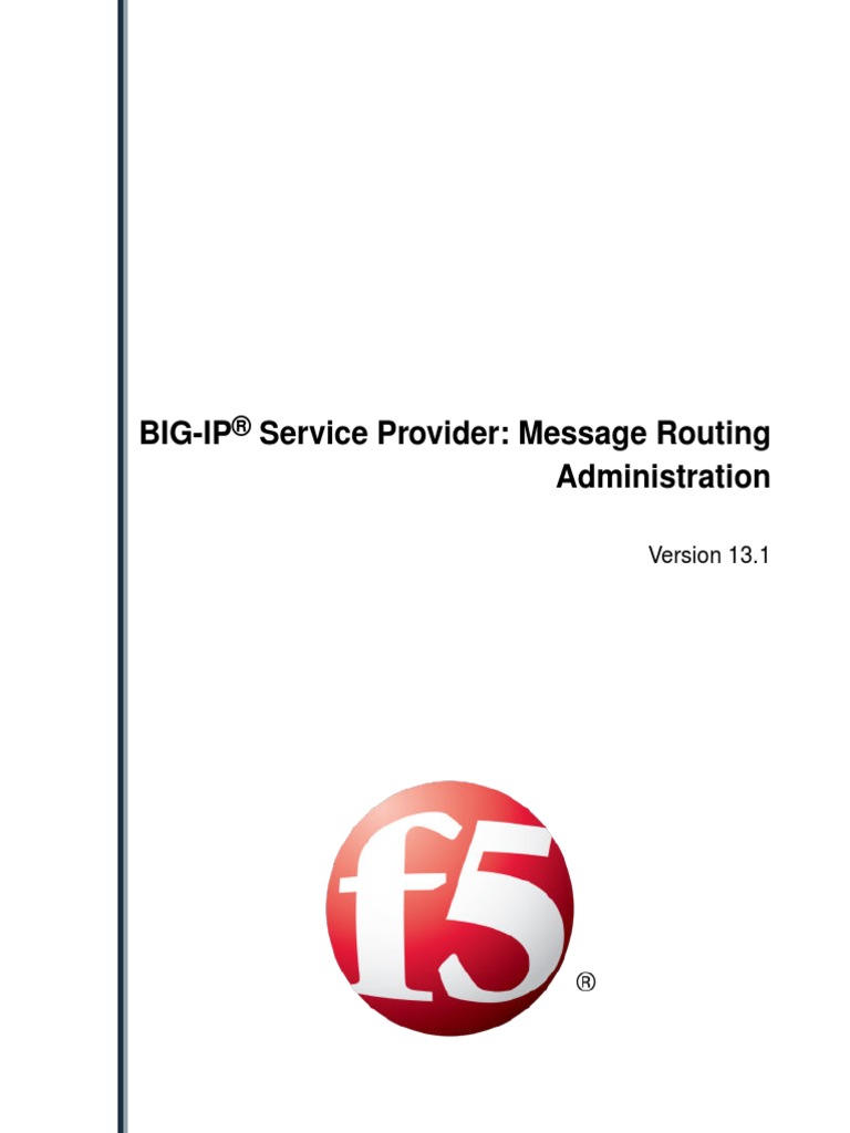 BIG-IP Service Provider Message Routing Administration | PDF | Session ...