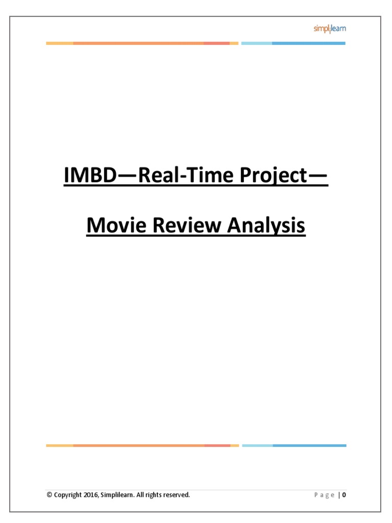 IMBD-Real-Time Project - Movie Review Analysis | PDF