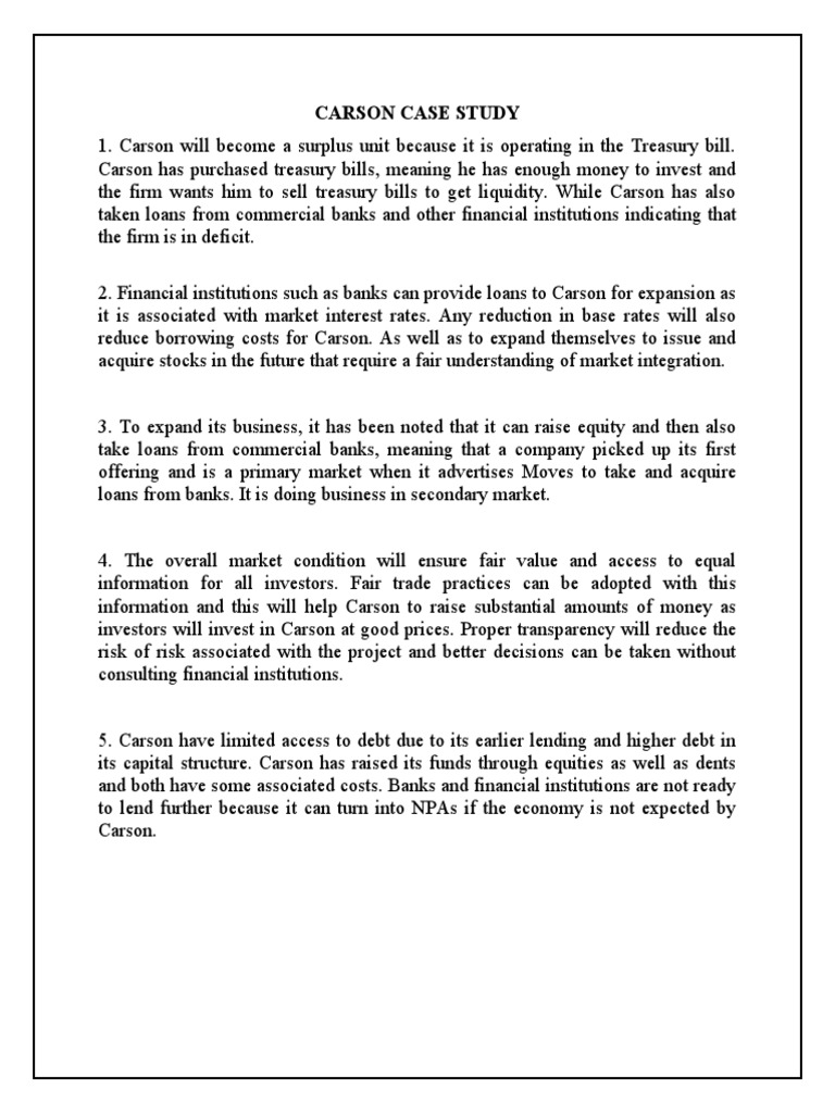 Carson Case Study | PDF