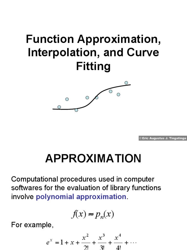 Function Approximation, Interpolation, and Curve Fitting PDF | PDF ... Function Approximation, Interpolation, and Curve Fitting PDF | PDF ...
