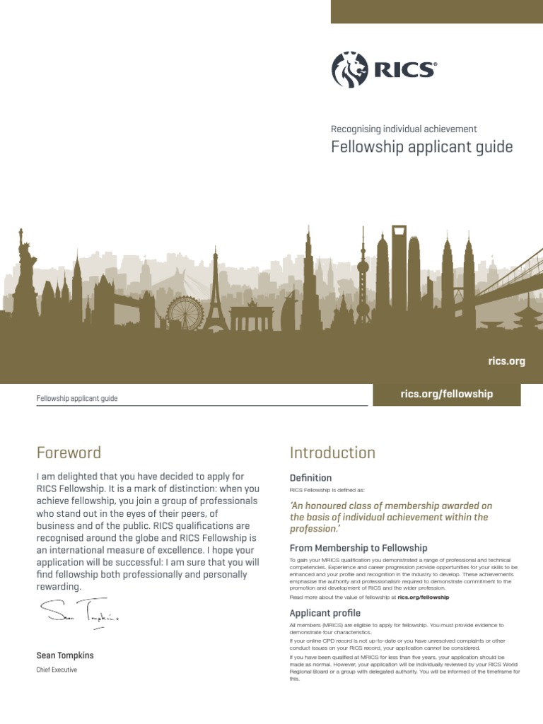 Fellowship Applicant Guide: Recognising Individual Achievement | PDF ...