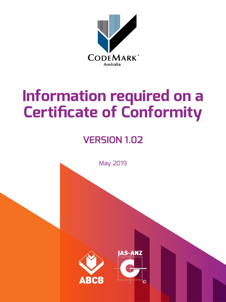 Information Required On A Certificate of Conformity | PDF | Wall ...