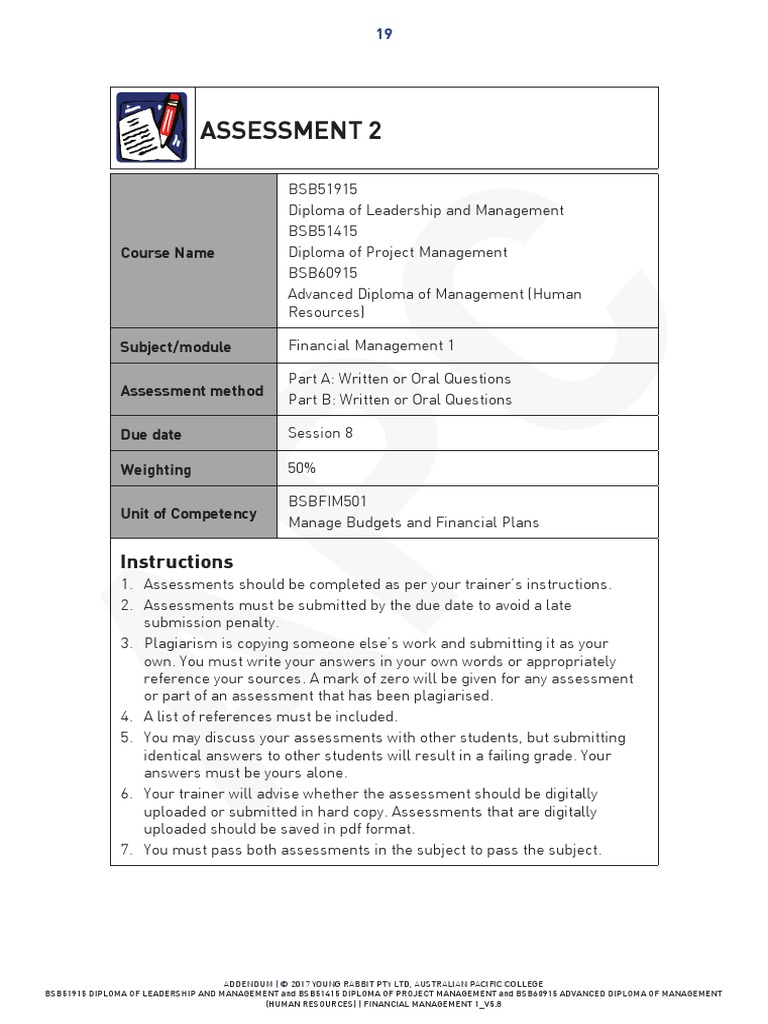 Assessment 2: Instructions | PDF | Budget | Taxes