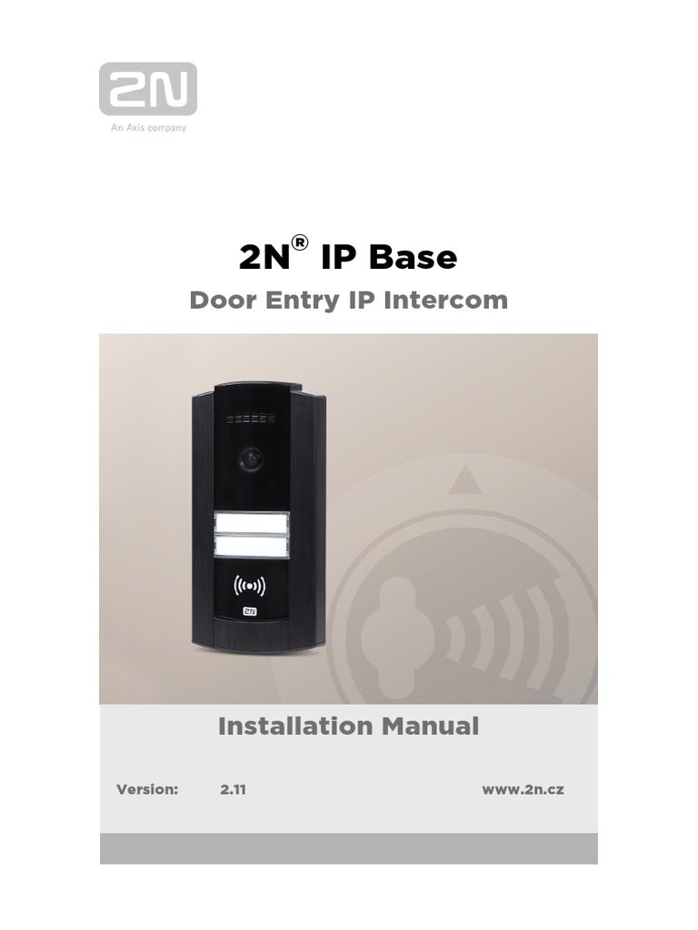 2N IP Base Installation Manual EN 2.11 | PDF | Power Supply | Ip Address