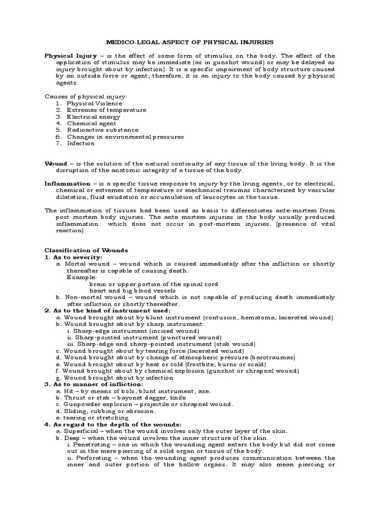 Cdi 2 Lecture Injury and Death | PDF | Decomposition | Wound