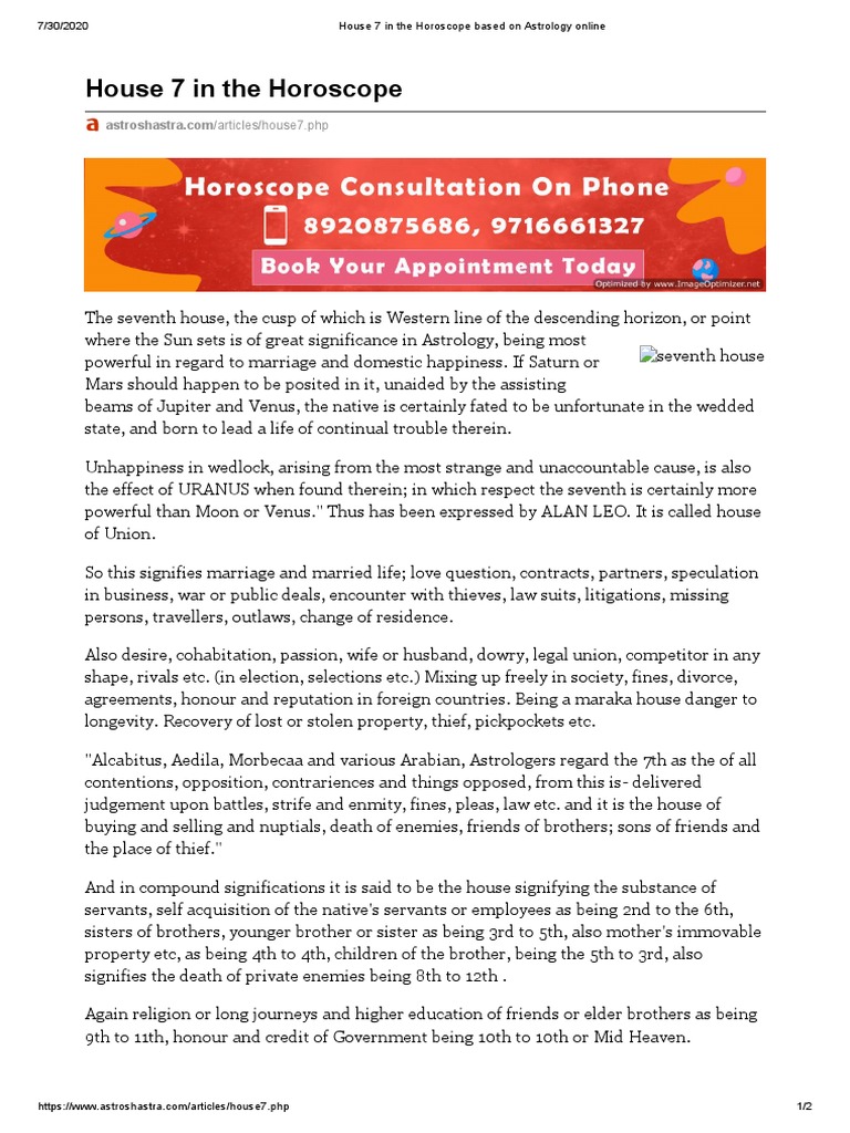 Horoscope Based On Astrology | Download Free PDF | Planets In Astrology ...