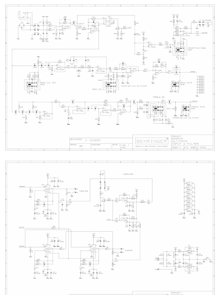 Behringer B2031 B2031a Rev B C D e F G | PDF