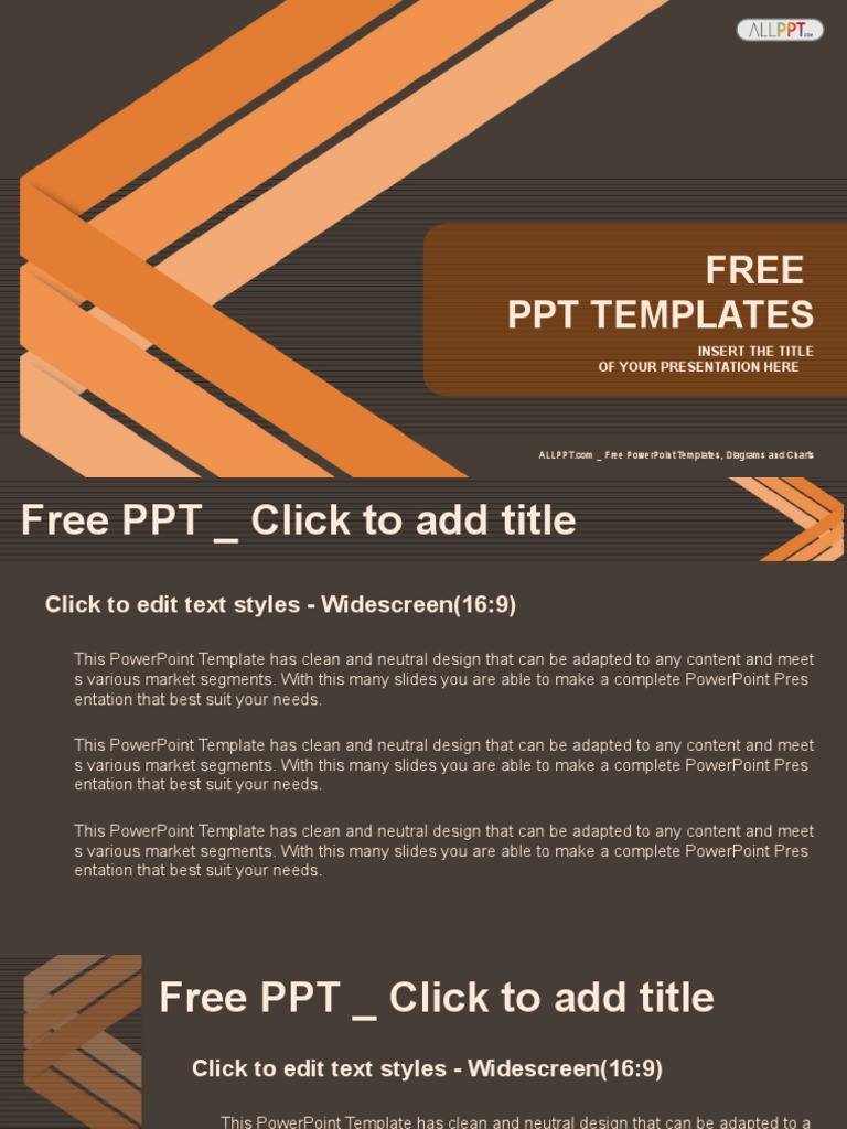 Abstract Background With Lines PowerPoint Template Widescreen | PDF ...