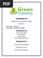 Classification of Yarn Faults | PDF | Spinning (Textiles) | Yarn