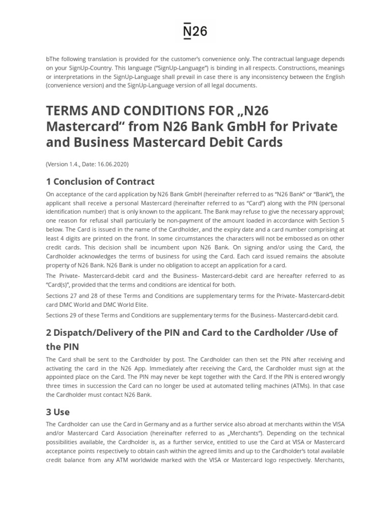 Account Terms Cards Mastercard en PDF | Download Free PDF | Payments ...