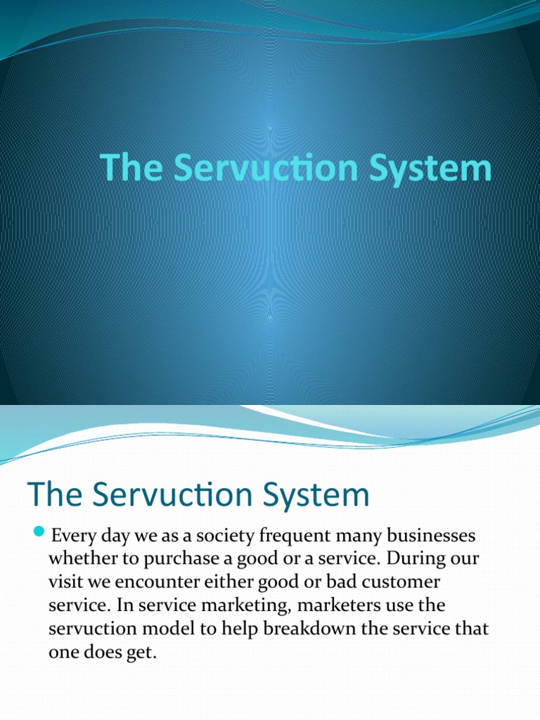 Servuction System | PDF | System | Business Economics