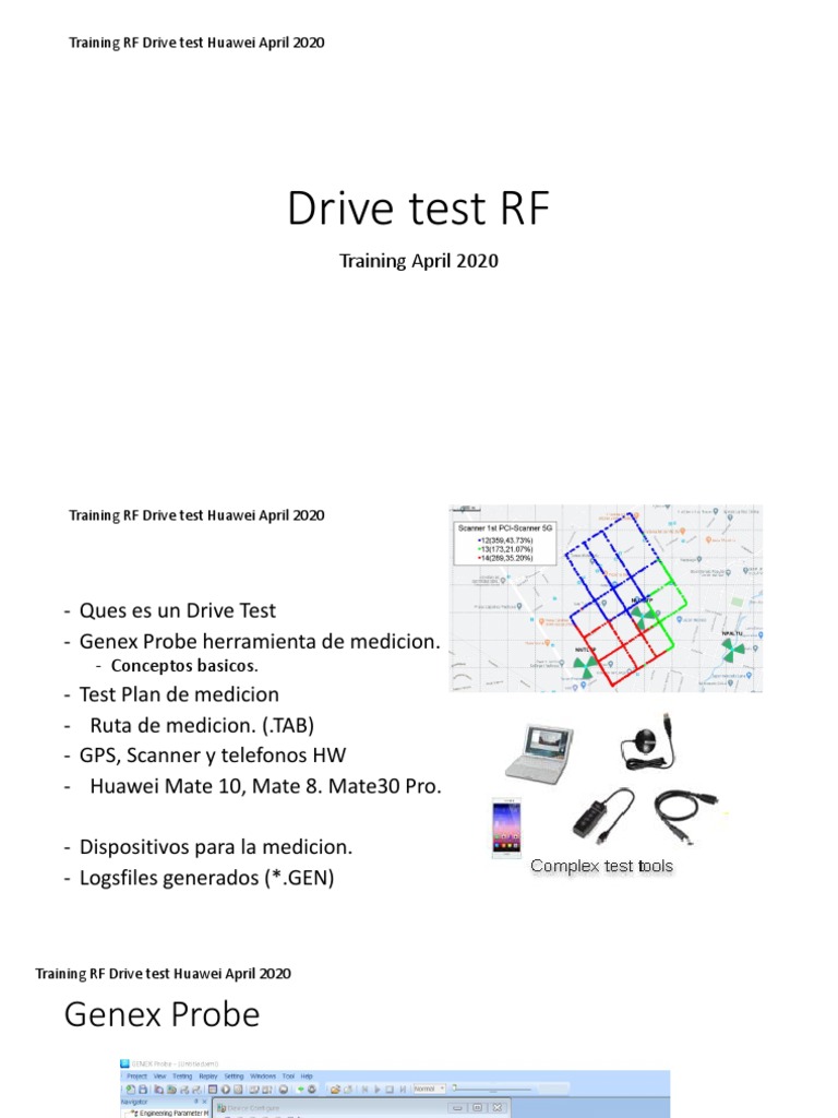 Drive Test RF 2020 - Trainig - Genex - Probe - HW - 27042020 | PDF ...