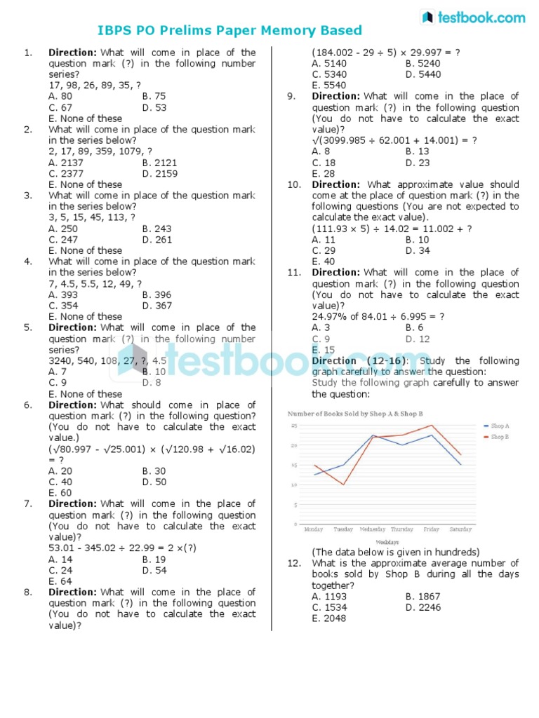 Ibps Po Prelims Question Paper 2017 - Eng A7d95c3d | PDF | Renminbi | Taxes