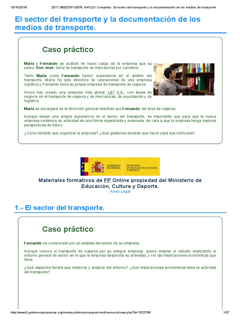 Tema 1 El sector del transporte y la documentación de los medios de transporte_ | PDF | Eje ...