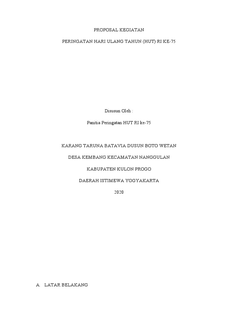 Proposal 17 Agustus | PDF