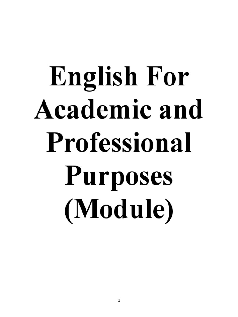 Handouts in English For Academic and Professional Purposes | PDF ...