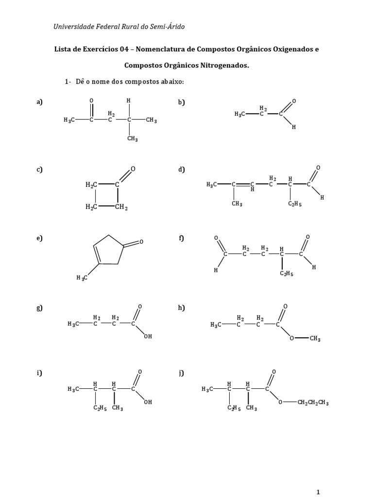 Lista.de.Exercicios.04-Nomenclatura.de.Compostos.Organicos.Oxigenados.e ...