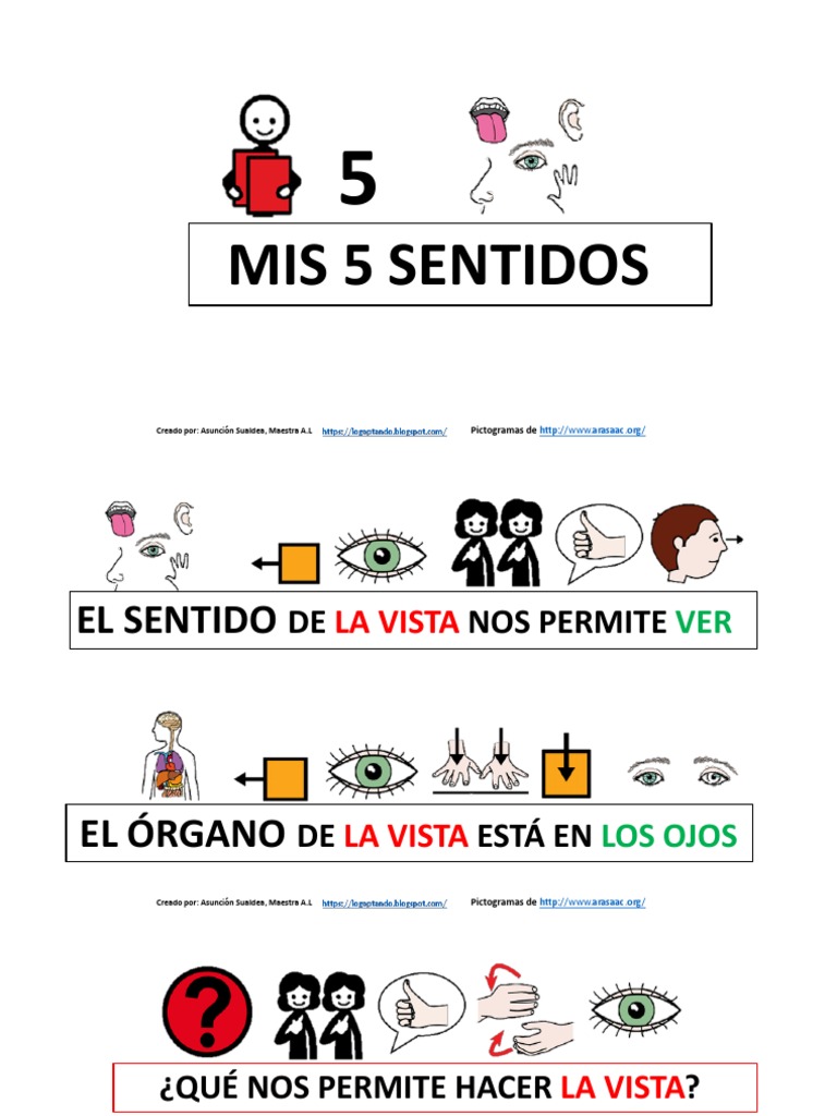 Trabajamos Los 5 Sentidos | PDF | Gusto | Psicología experimental