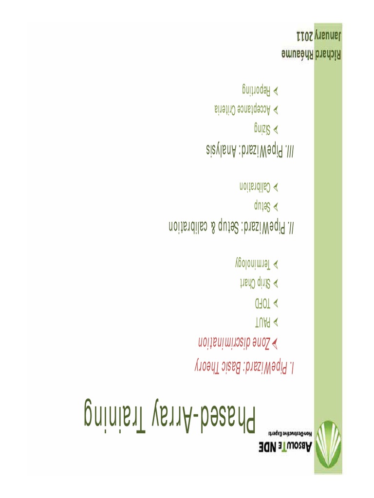 2011 PipeWizard Training Part 01 | PDF | Waves | Electronic Engineering