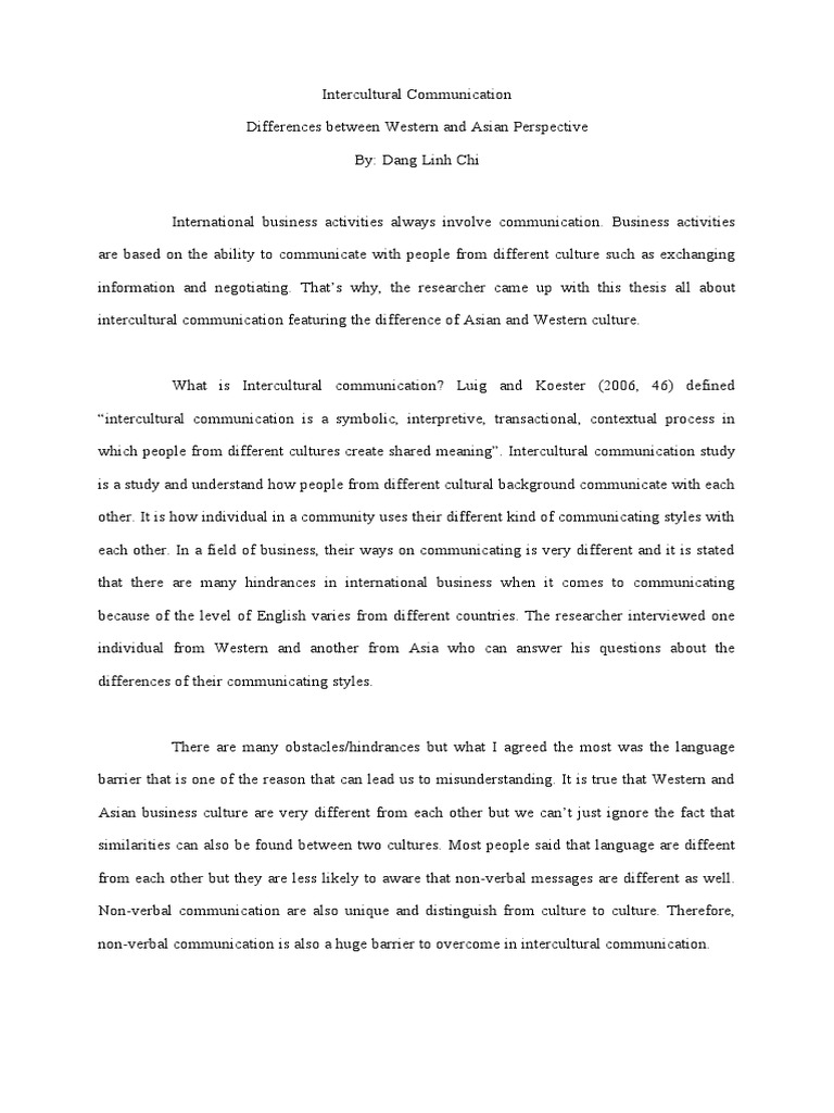Intercultural Communication | PDF | Cross Cultural Communication ...
