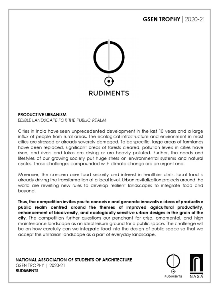 Gsen Trophy: Edible Landscape For The Public Realm | PDF ...