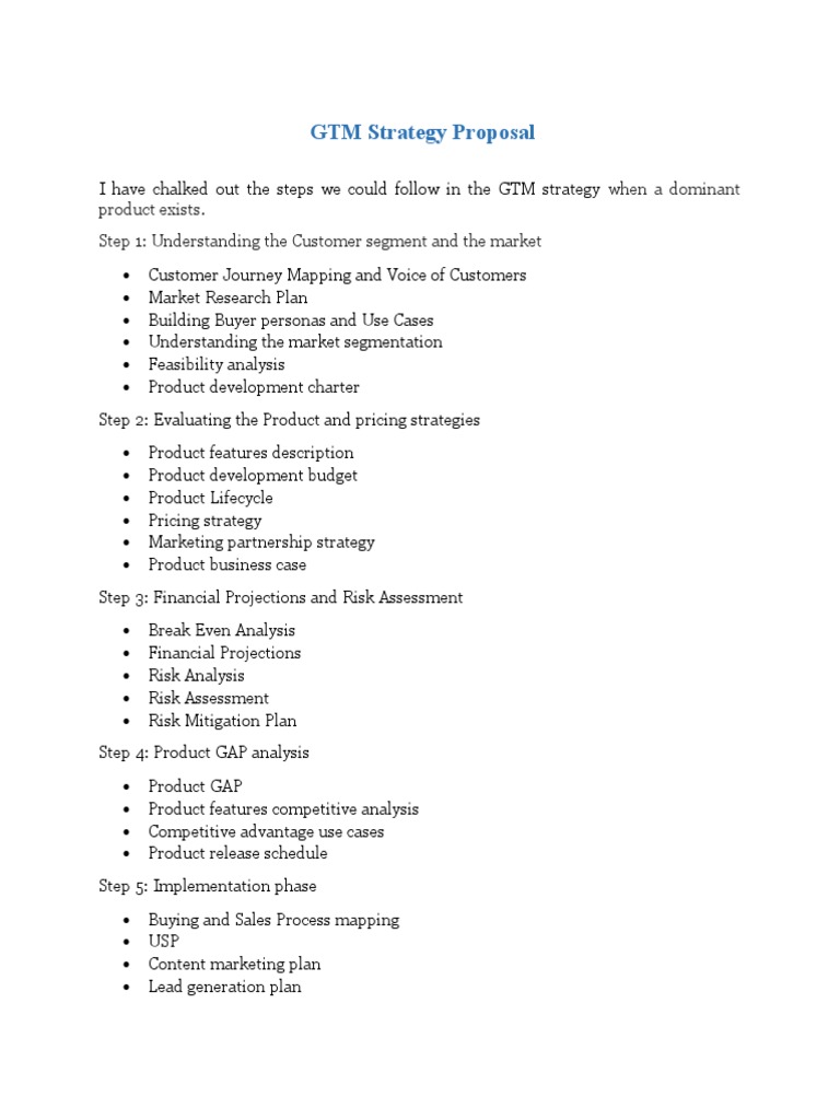 GTM Strategy Proposal | PDF
